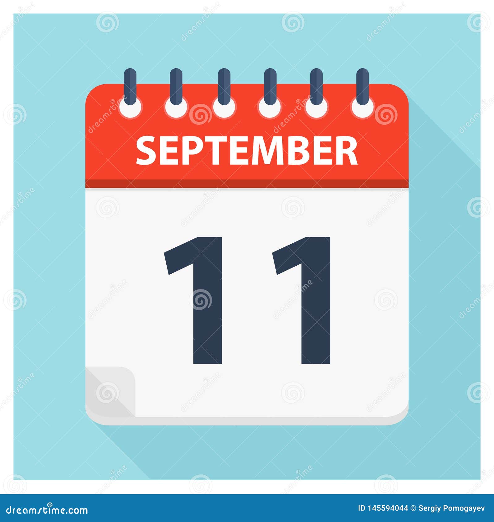 September 11 - Calendar Icon - Calendar Design Template Stock ...