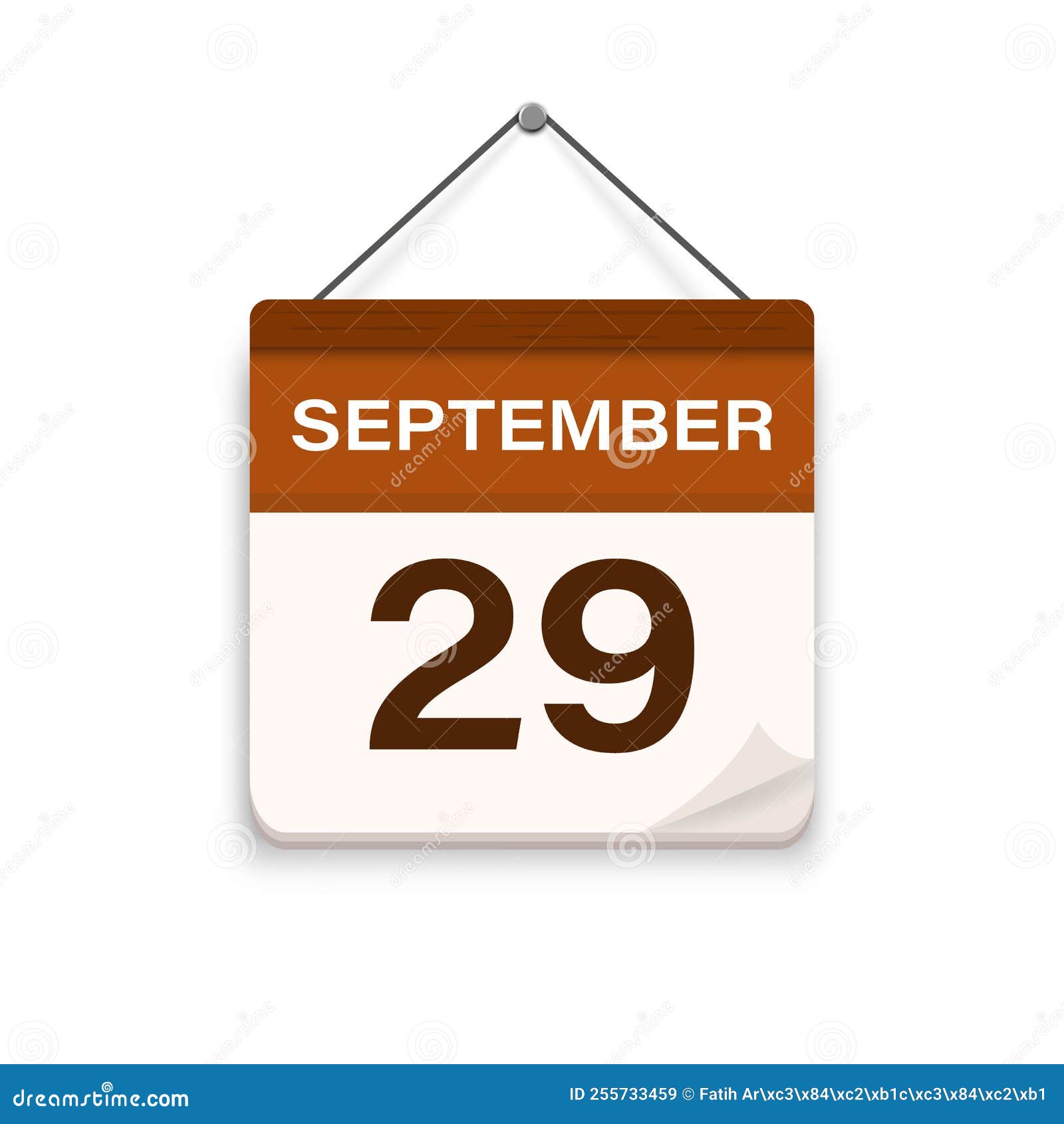 September 29, Calendar Icon with Shadow. Day, Month. Flat Vector ...