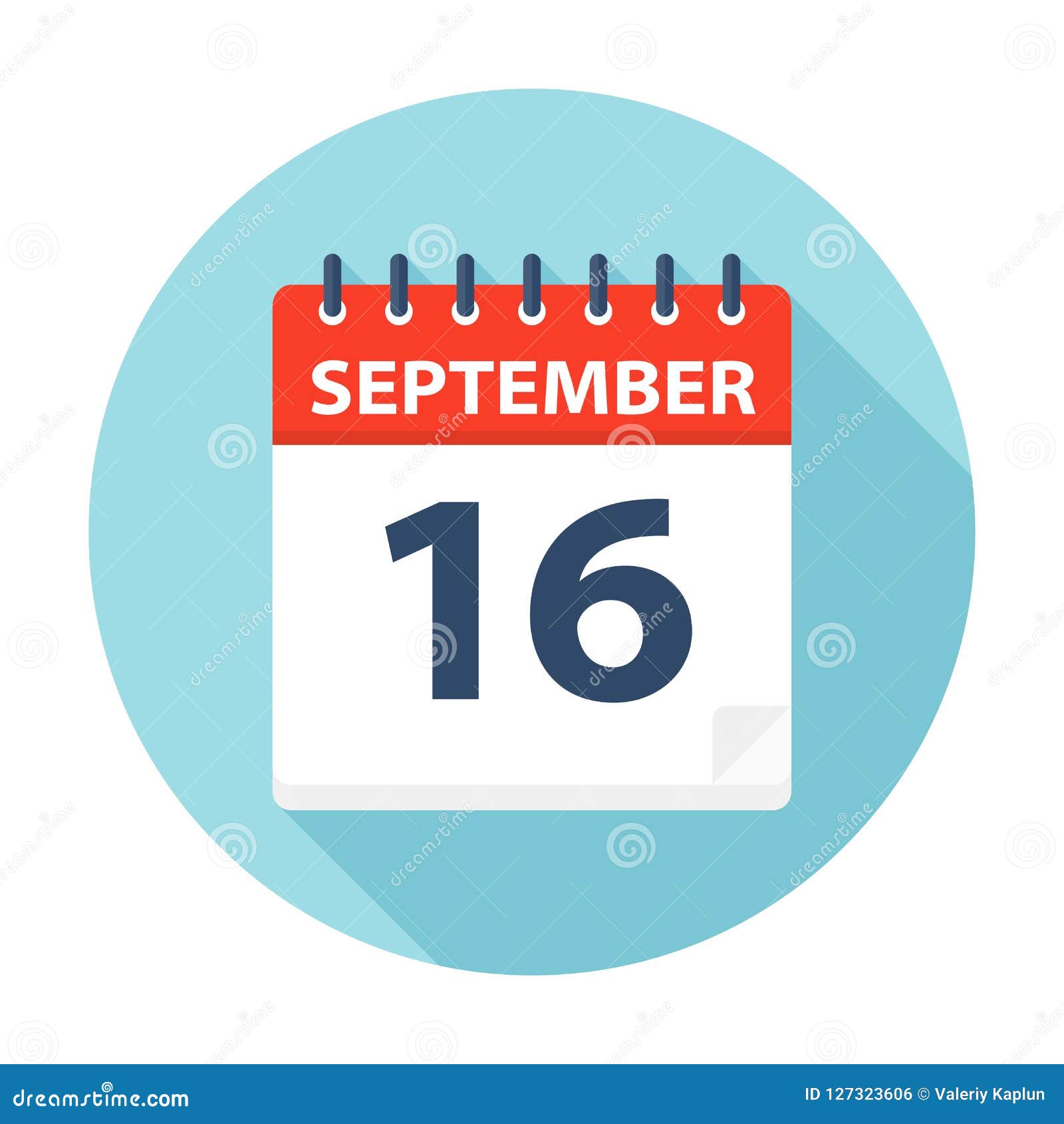September 16 - Calendar Icon Stock Illustration - Illustration of ...