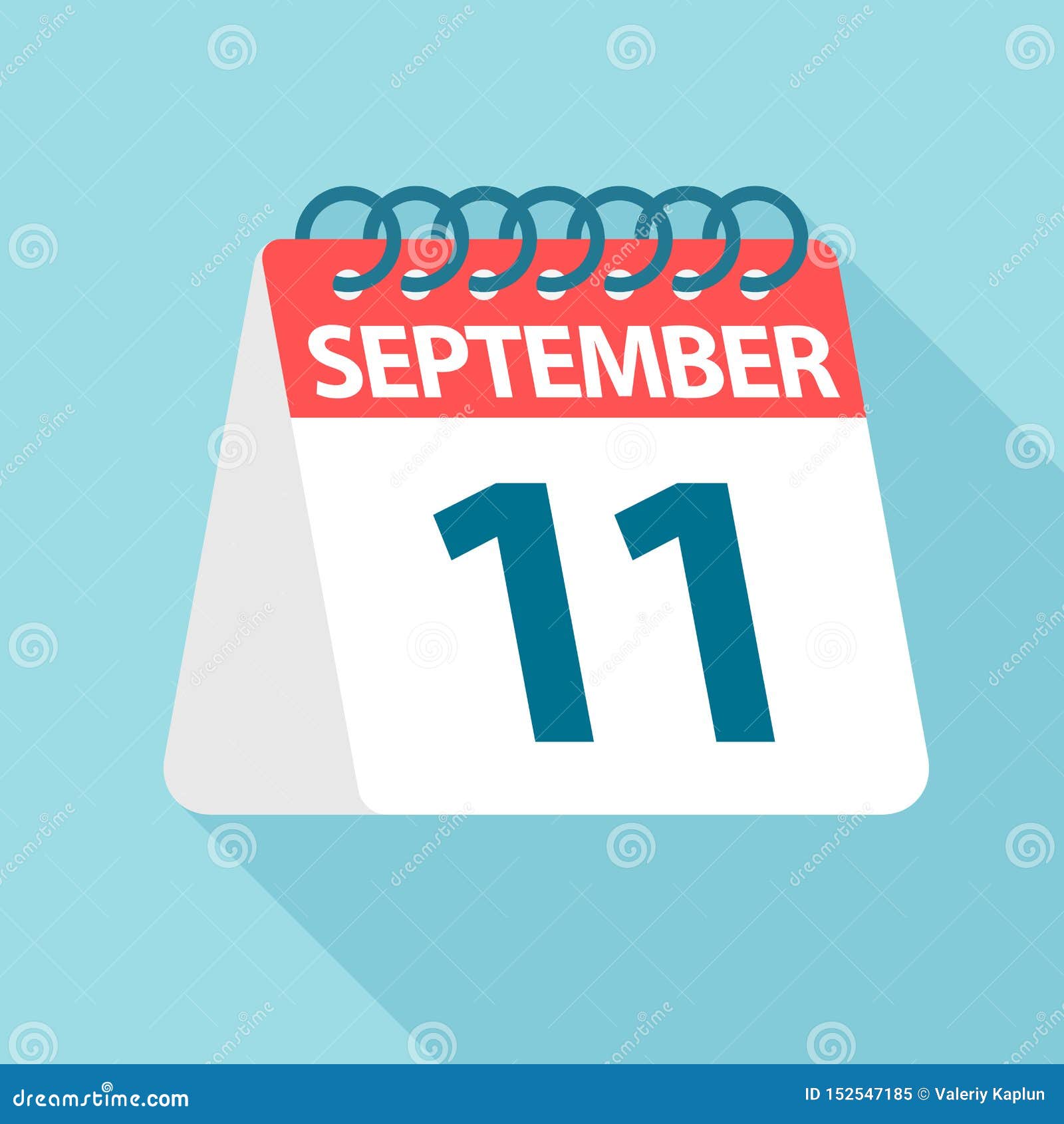 September 11 - Calendar Icon. Vector Illustration of One Day of Month ...