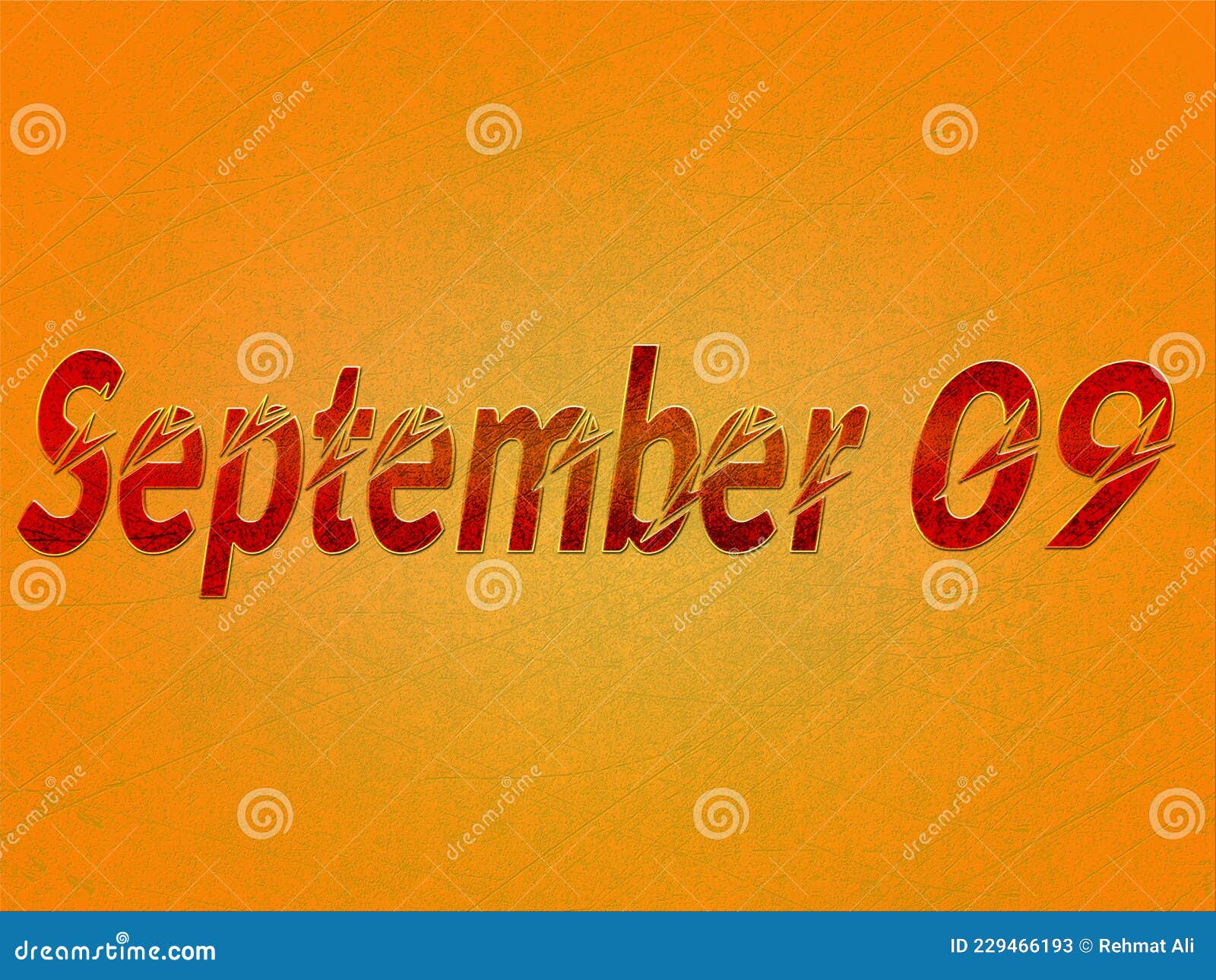 September 9, Calendar of September, Yellow Background with Empty Space ...