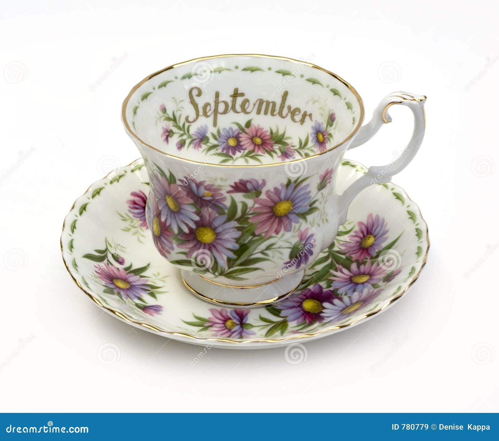 September Cup and Saucer stock image. Image of flowers - 780779