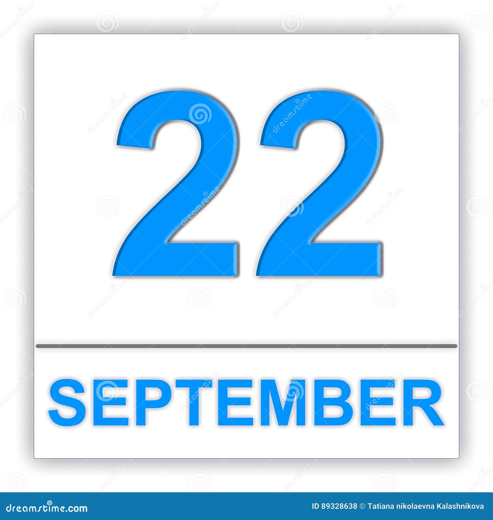 September 22. Day on the Calendar Stock Illustration - Illustration of ...