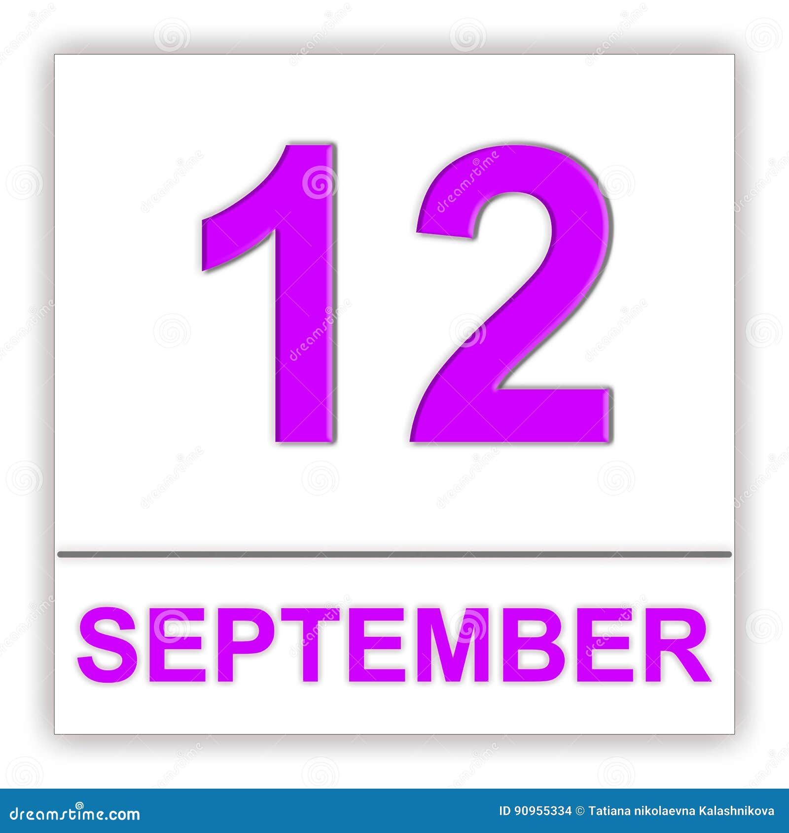 September 12. Day on the Calendar Stock Illustration - Illustration of ...