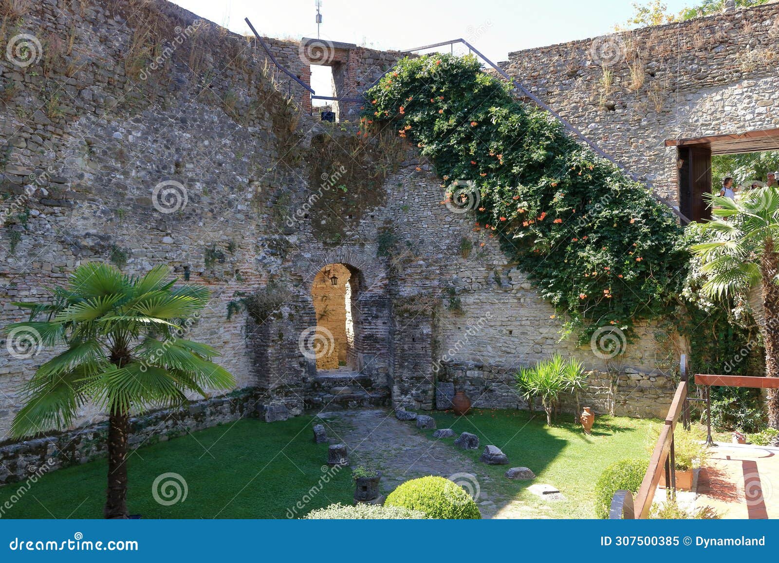 September 11 2023 - Elbasan, Albania: View of the Walls of the Castle ...