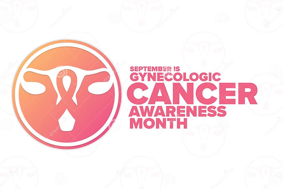 September Is Gynecologic Cancer Awareness Month Holiday Concept Stock