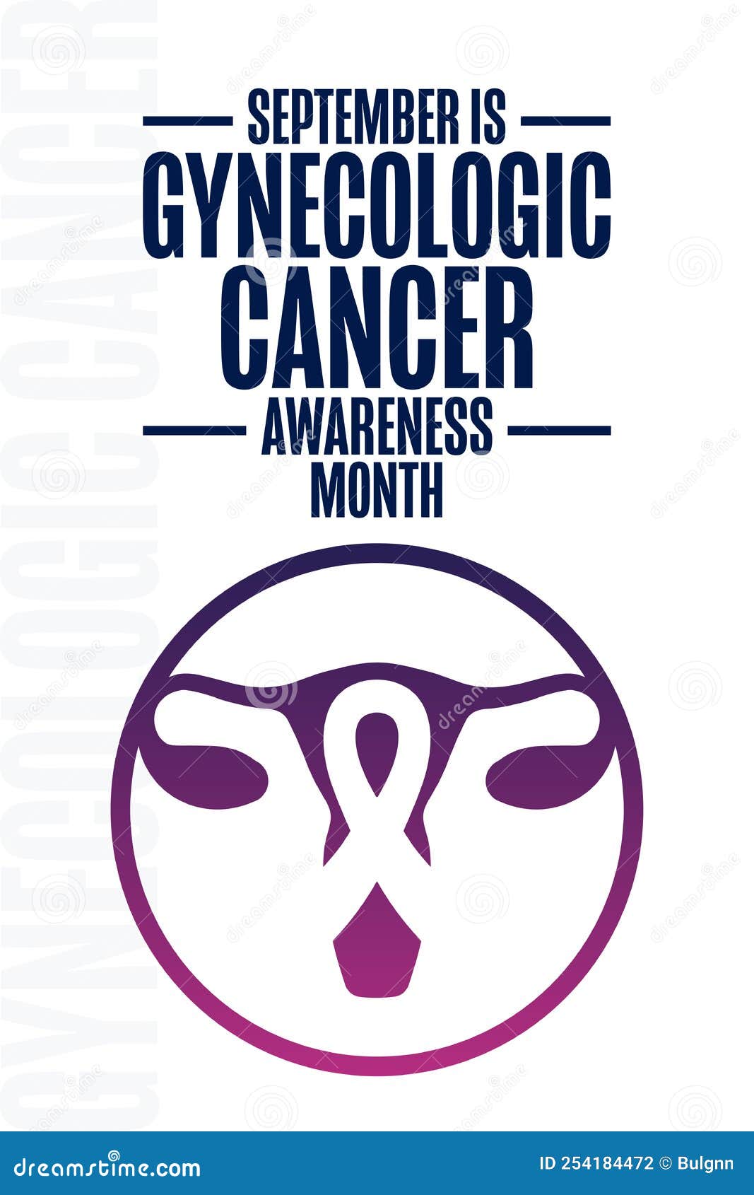 September Is Gynecologic Cancer Awareness Month Holiday Concept Stock
