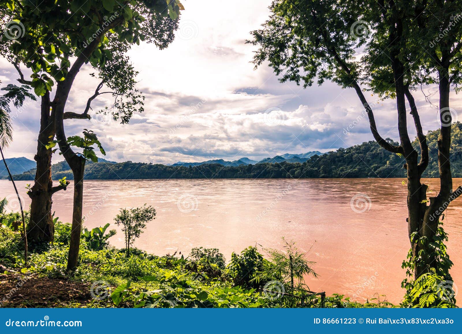 September 20, 2014: Mekong River in Luang Prabang, Laos Stock Image ...
