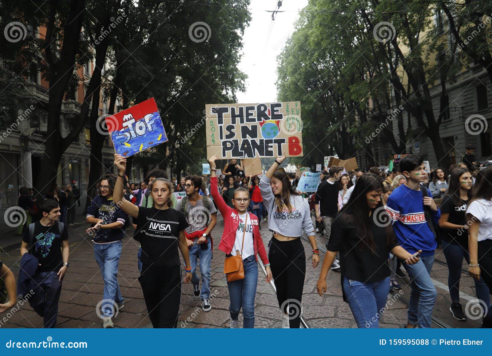 27 September Milan Strike for Milan Climate Change Editorial Stock ...