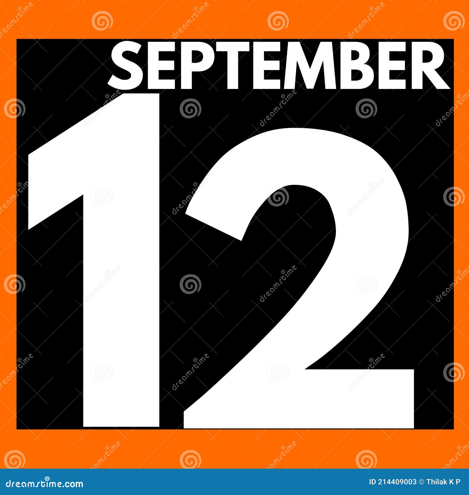 September 12 . Modern daily Calendar Icon .date ,day, Month Stock ...