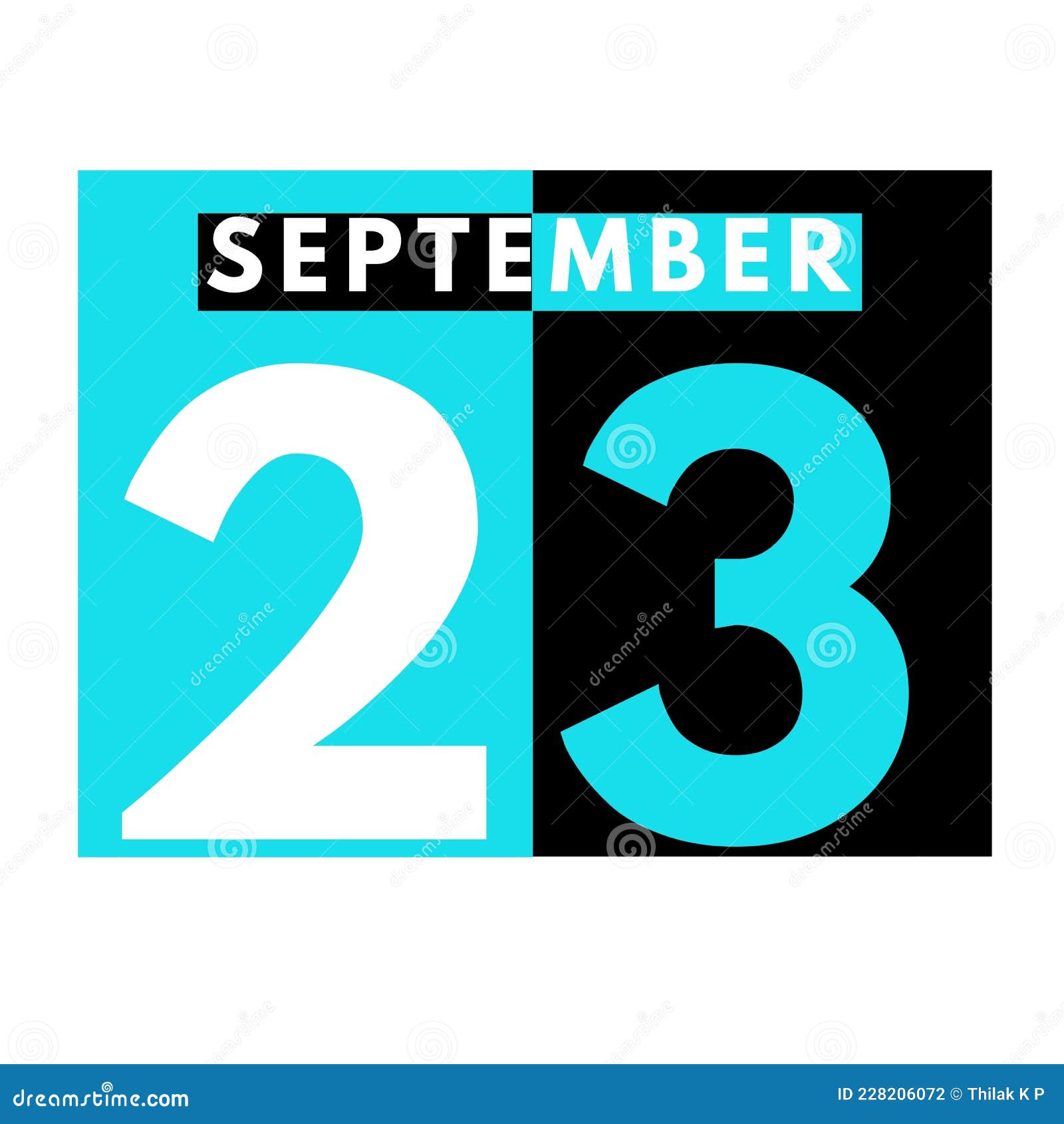 September 23 . Modern daily Calendar Icon .date ,day, Month Stock ...