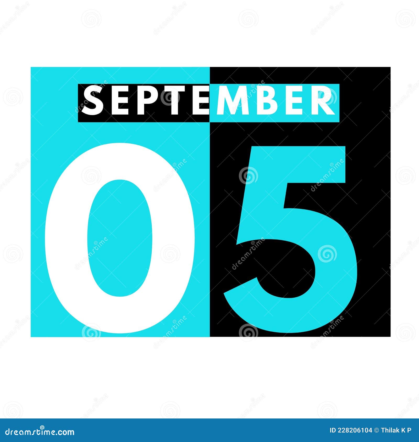 September 5 . Modern daily Calendar Icon .date ,day, Month Stock ...