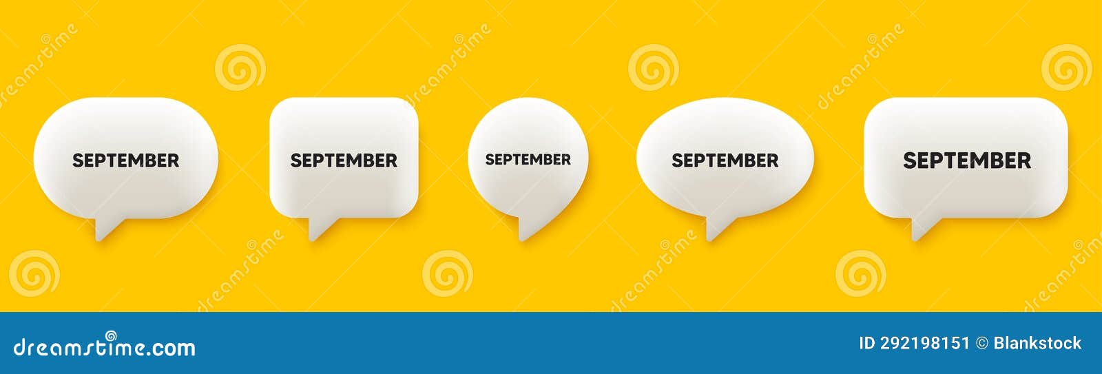 September Month Icon. Event Schedule Sep Date. 3d Speech Chat Bubbles ...