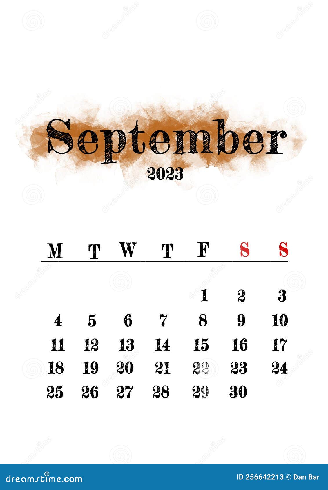 2023 September Month Calendar Royalty-Free Stock Photography ...