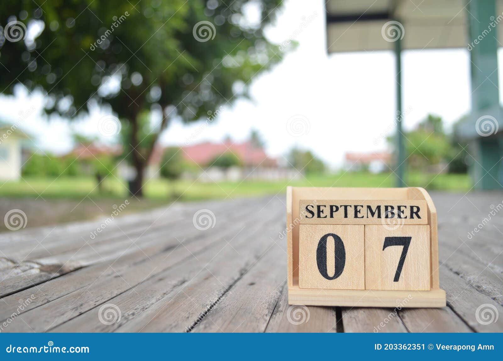 September 07, Number Cube with a Natural Concept. Stock Image - Image ...