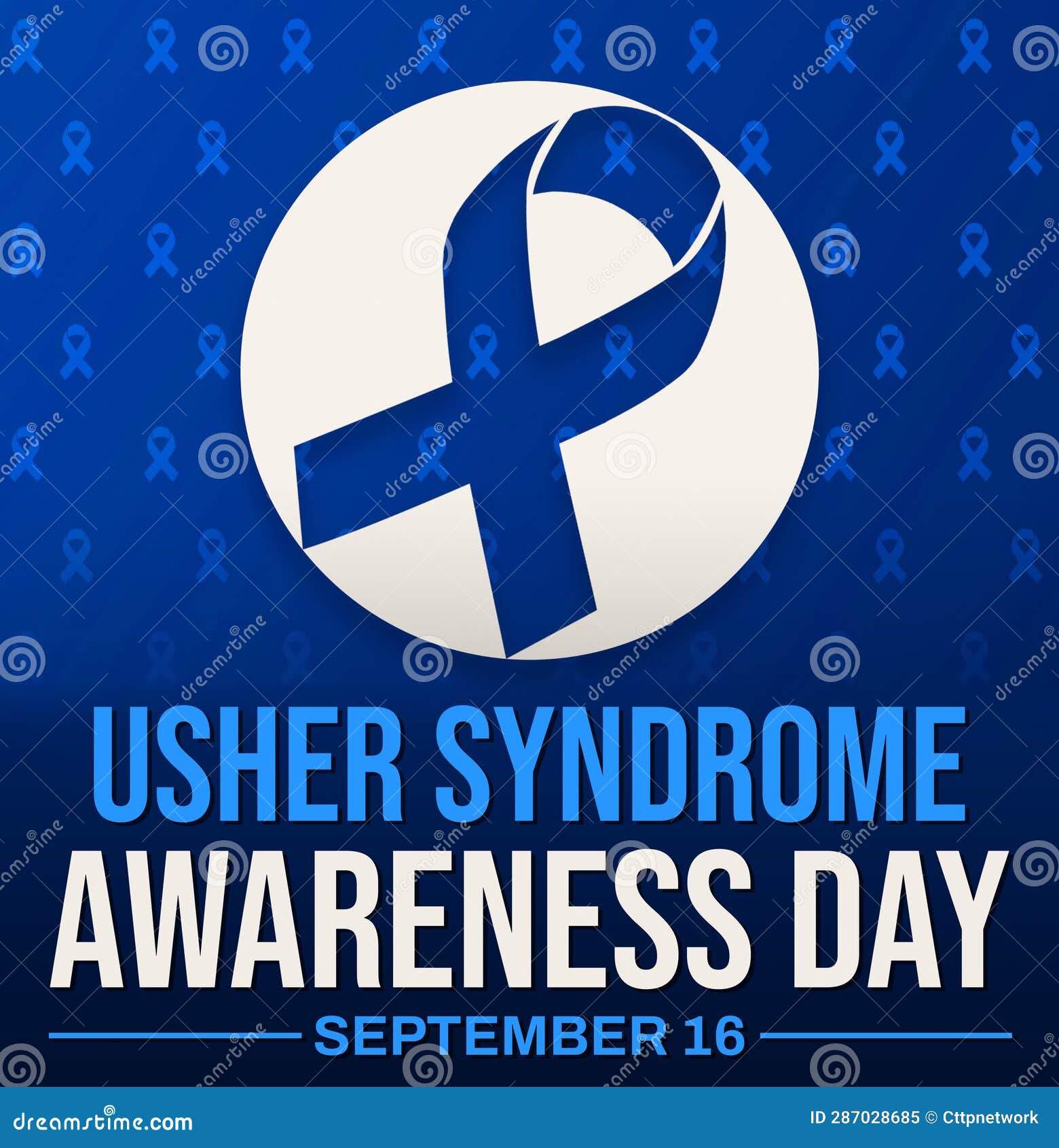 September 16 Is Observed Usher Syndrome Awareness Day, Blue Background ...