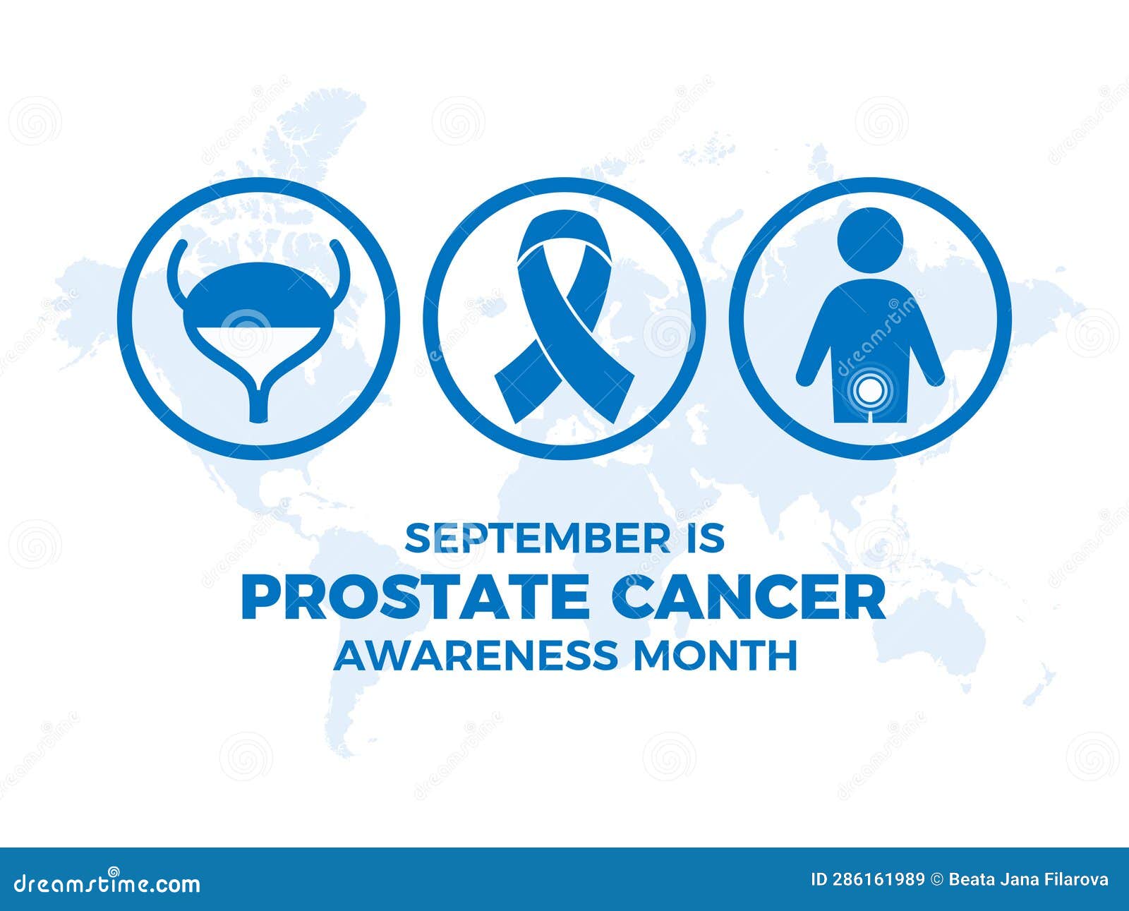 September Is Prostate Cancer Awareness Month Vector Illustration Stock