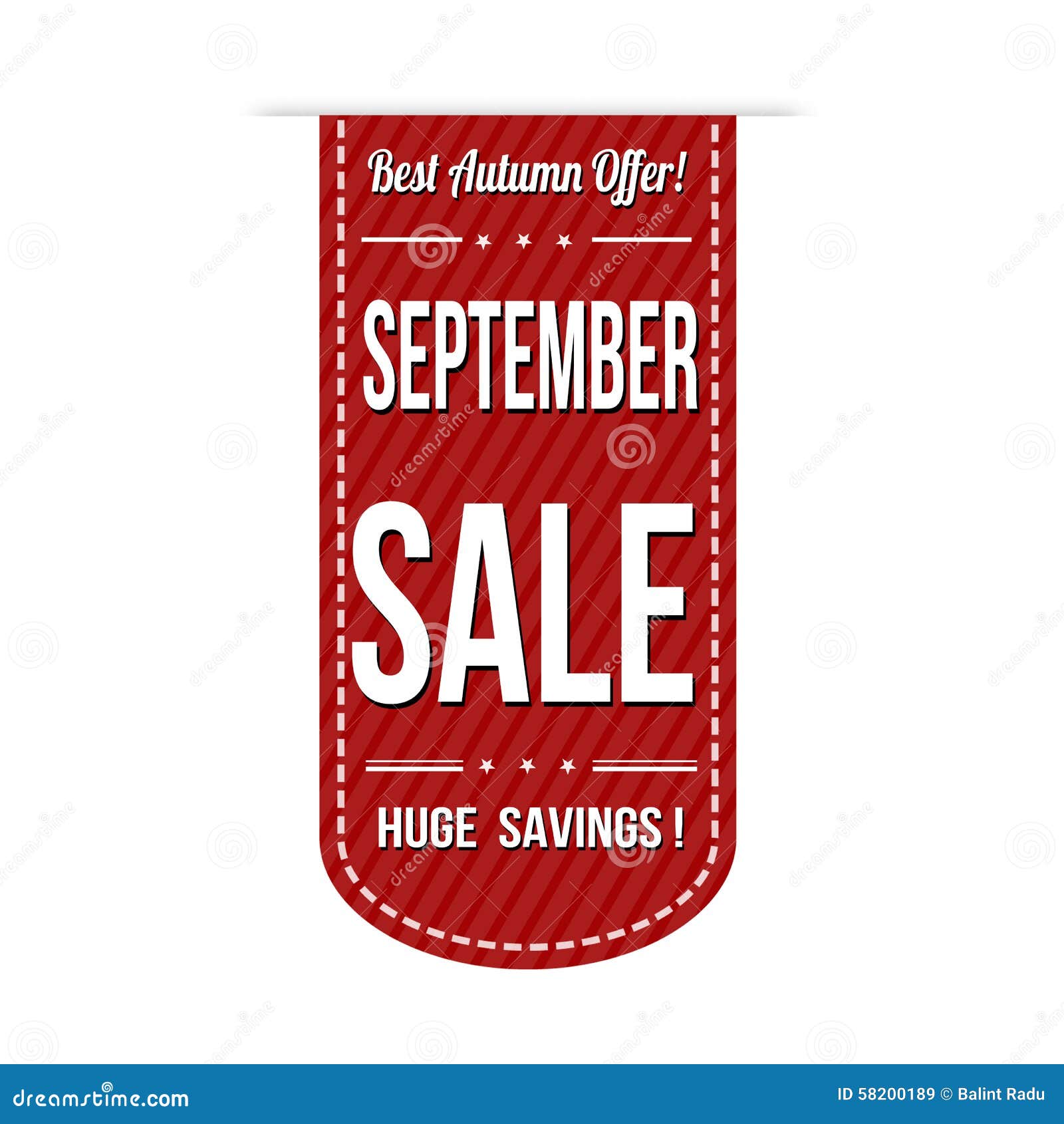 September Sale Banner Design Stock Vector - Illustration of autumn ...