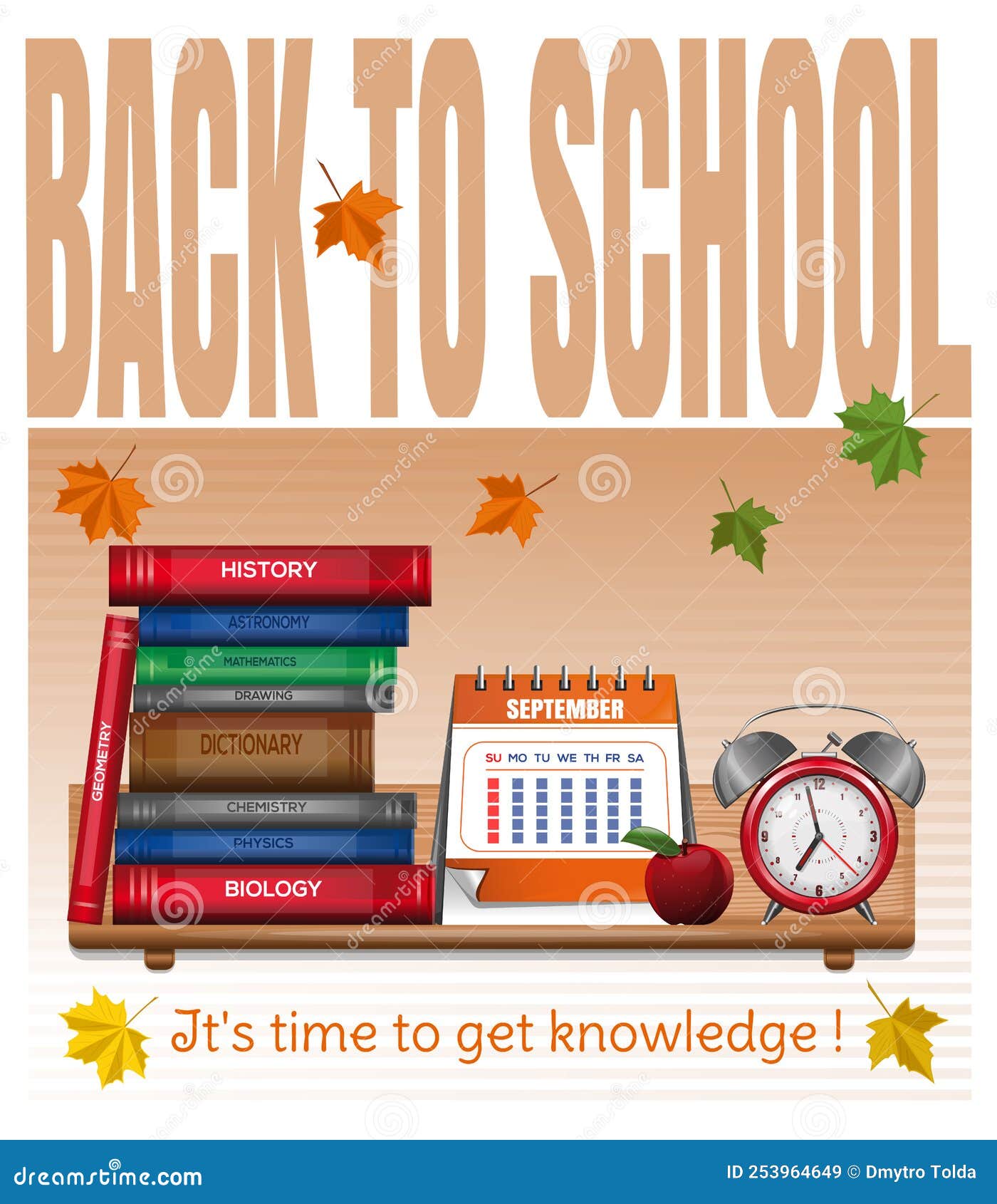 1 September. Set of Banners on a School Theme Stock Vector ...