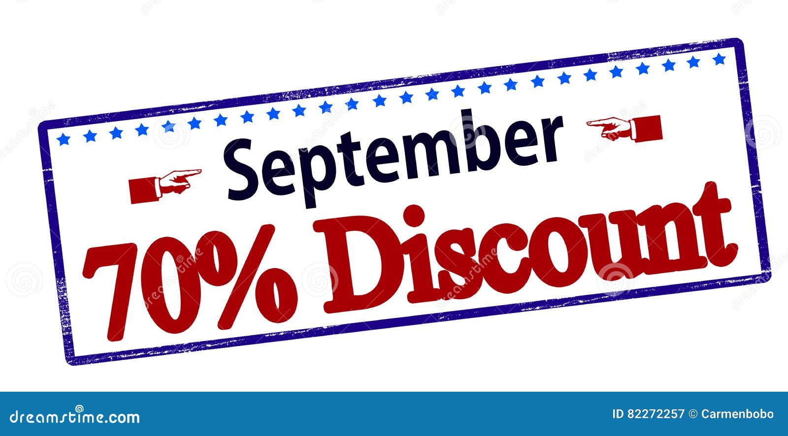 September Seventy Percent Discount Stock Vector - Illustration of stamp ...