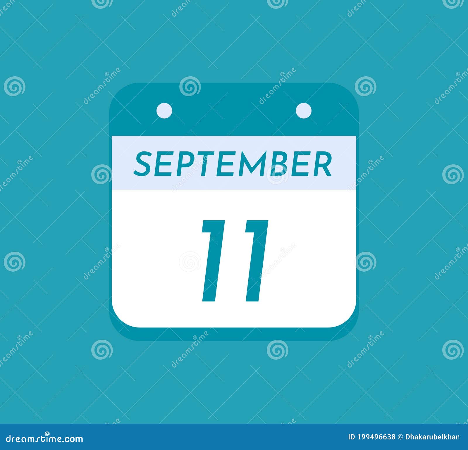 September 11 Single Day Calendar, 11 September Stock Vector ...