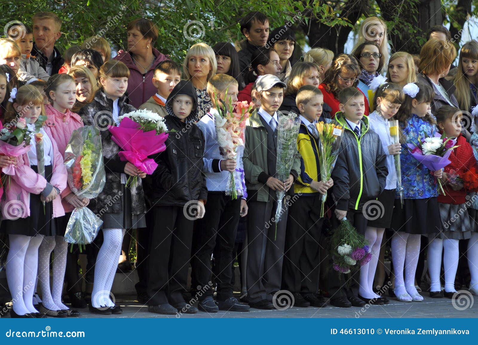September 1. a Solemn Ruler of Pupils in the School Yard. Editorial ...
