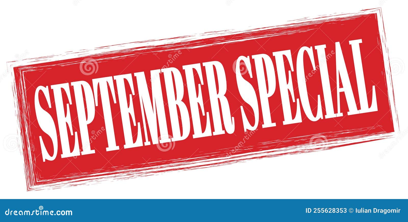 SEPTEMBER SPECIAL Text Written on Red Stamp Sign Stock Illustration ...