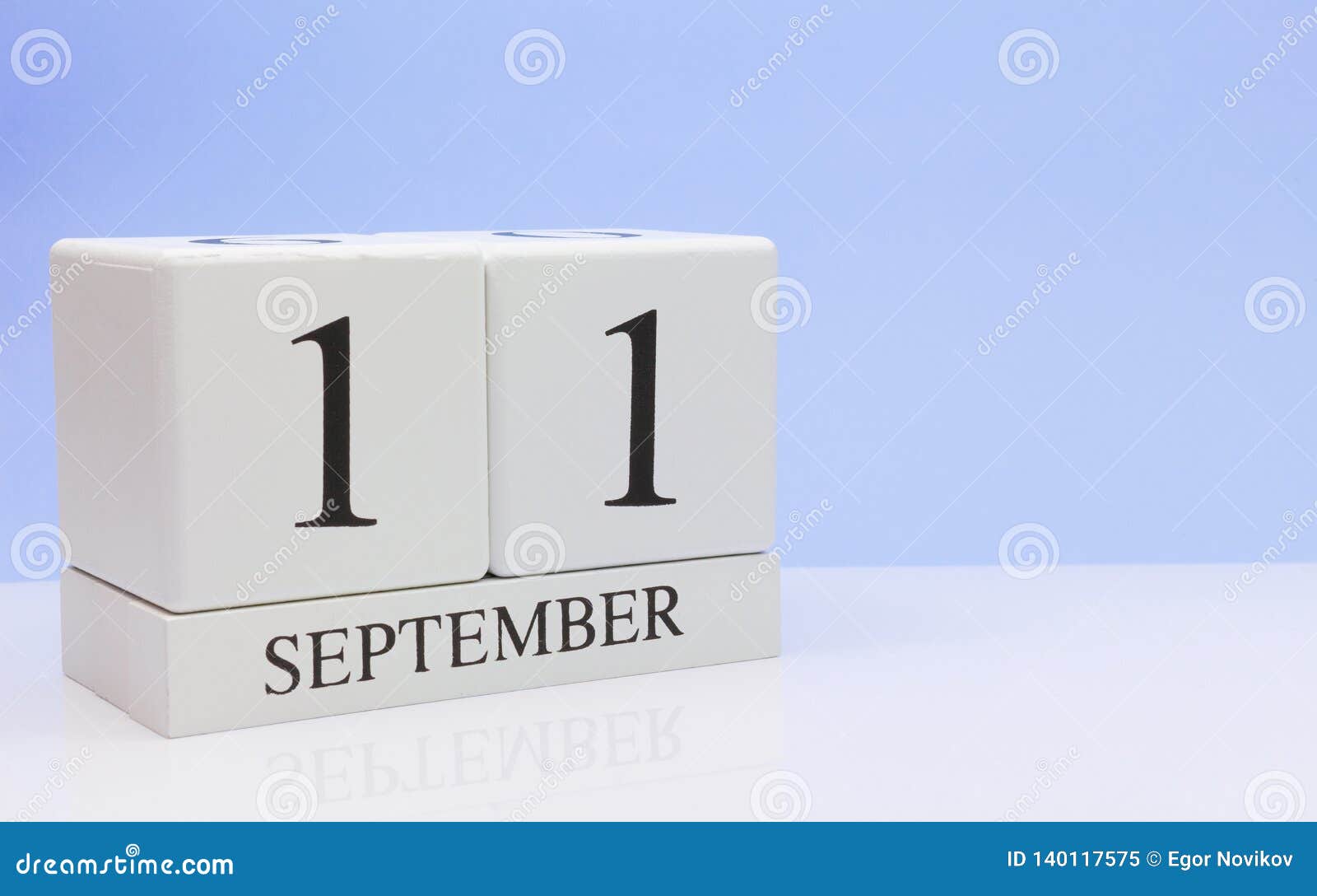 September 11st. Day 11 of Month, daily Calendar on White Table with ...