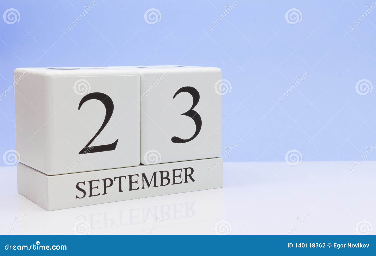 September 23st. Day 23 of Month, daily Calendar on White Table with ...