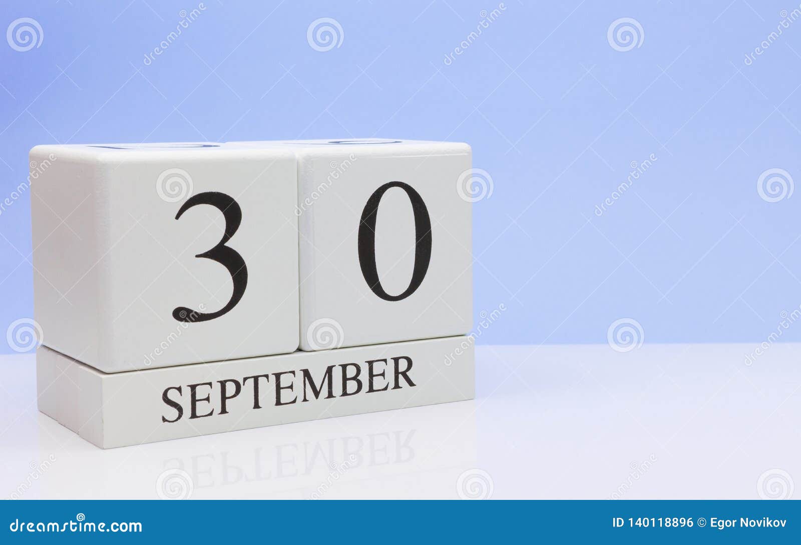 September 30st. Day 30 of Month, daily Calendar on White Table with ...