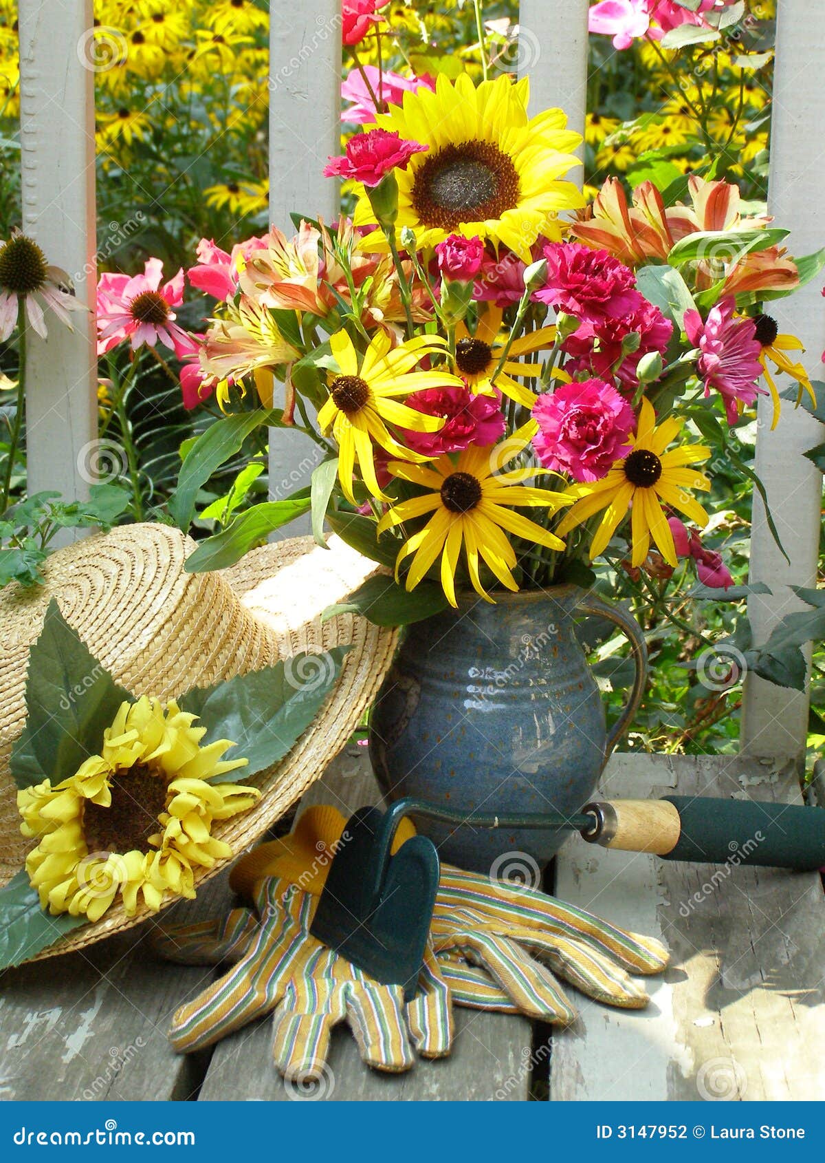 September Still Life stock photo. Image of gloves, sunflower - 3147952