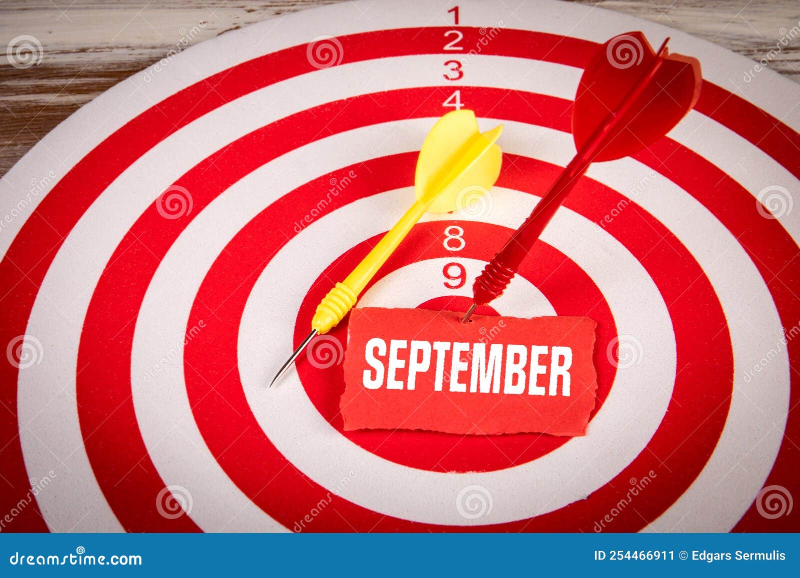 SEPTEMBER. Target with a Dart in the Center Stock Image - Image of ...