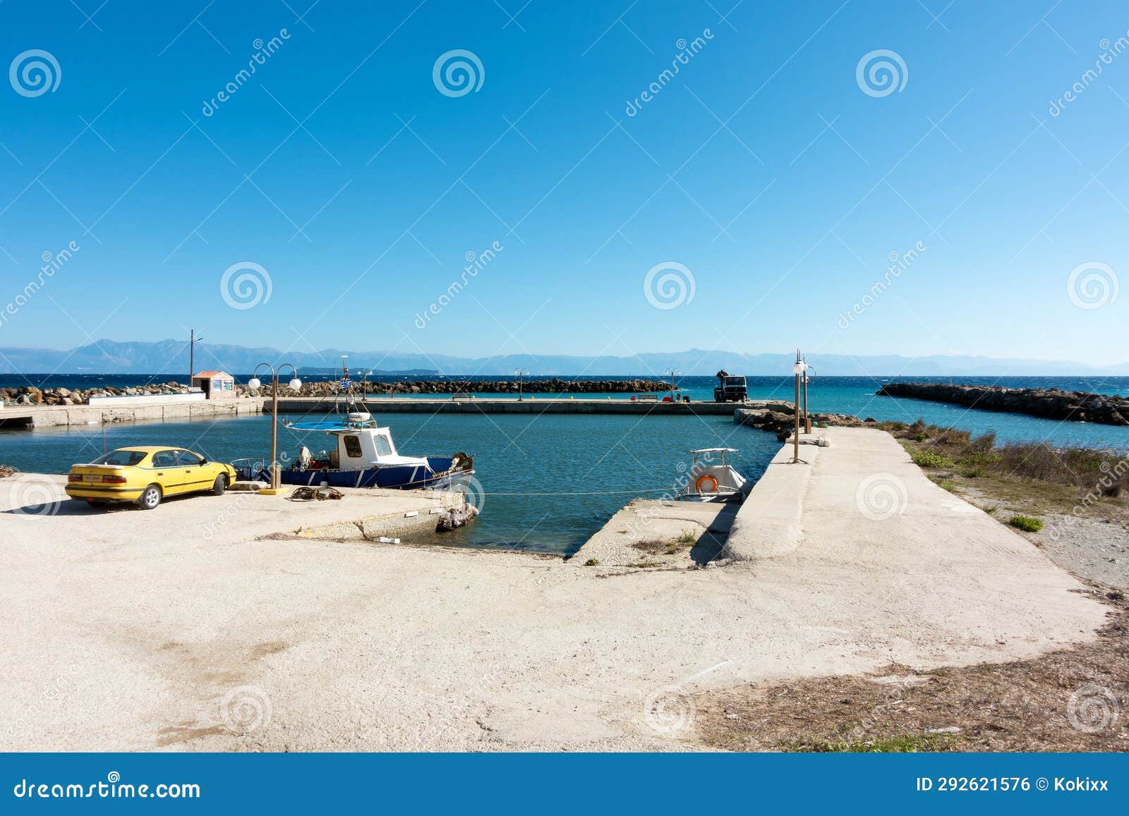 September 13th 2022 - Mathraki, Greece - the Main Harbor in Mathraki ...