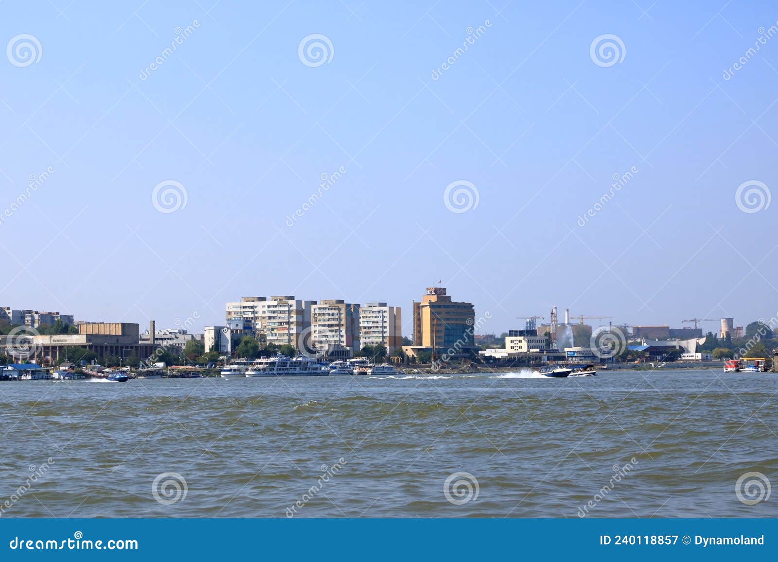September 13 2021 - Tulcea in Romania:: View of the Harbour Area and ...