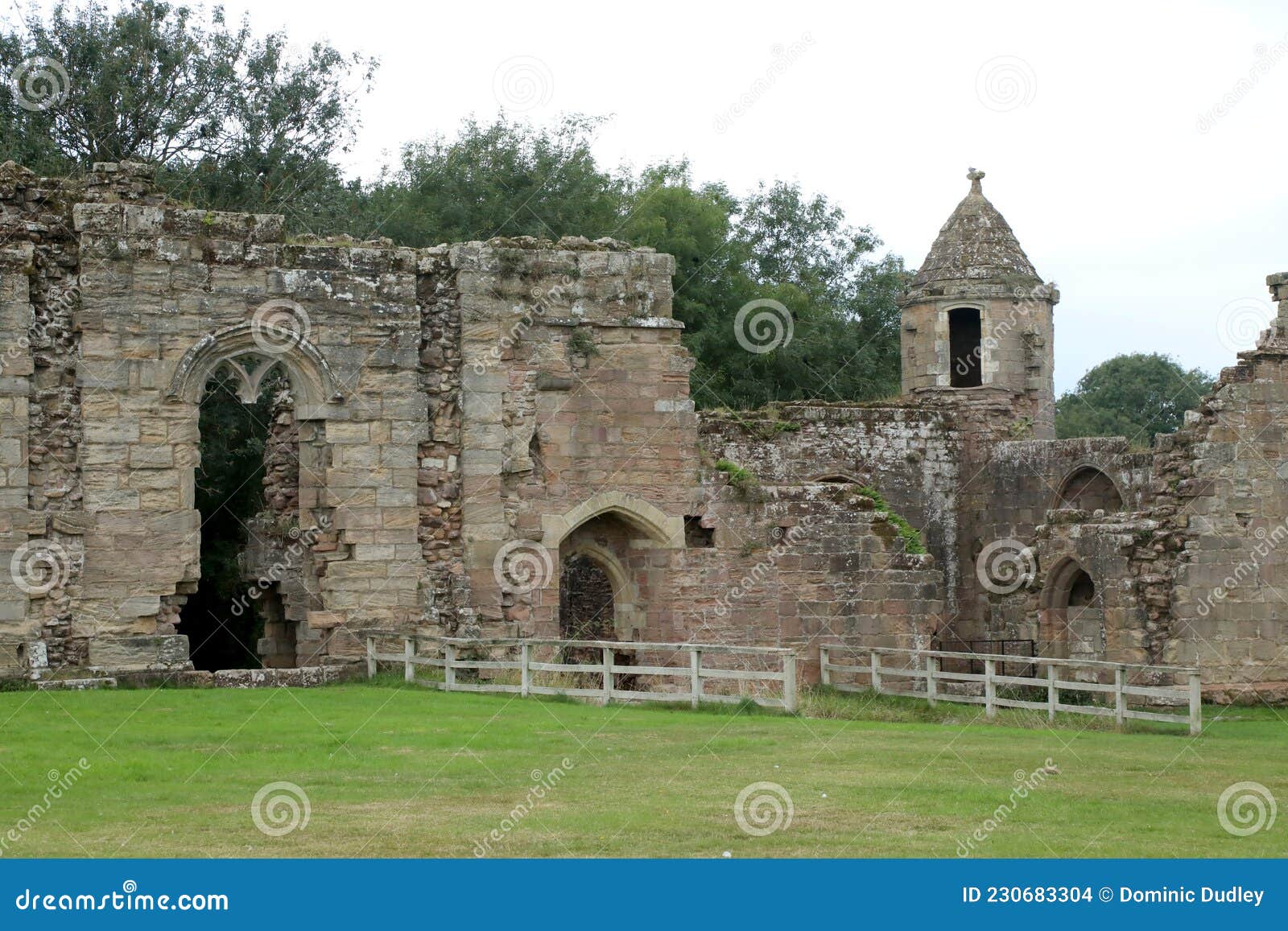 23 September 2021: View of Spofforth Castle in Spofforth, North ...