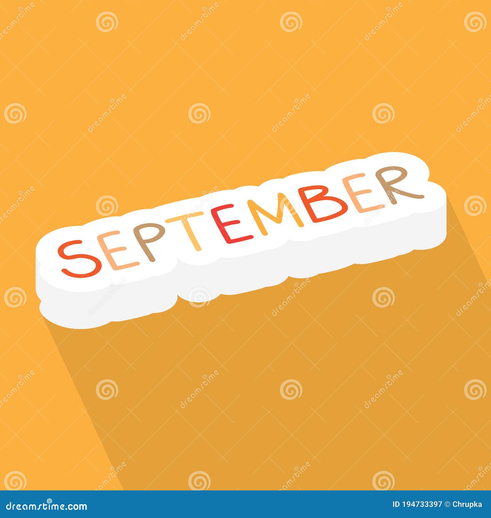 September word concept stock vector. Illustration of design - 194733397