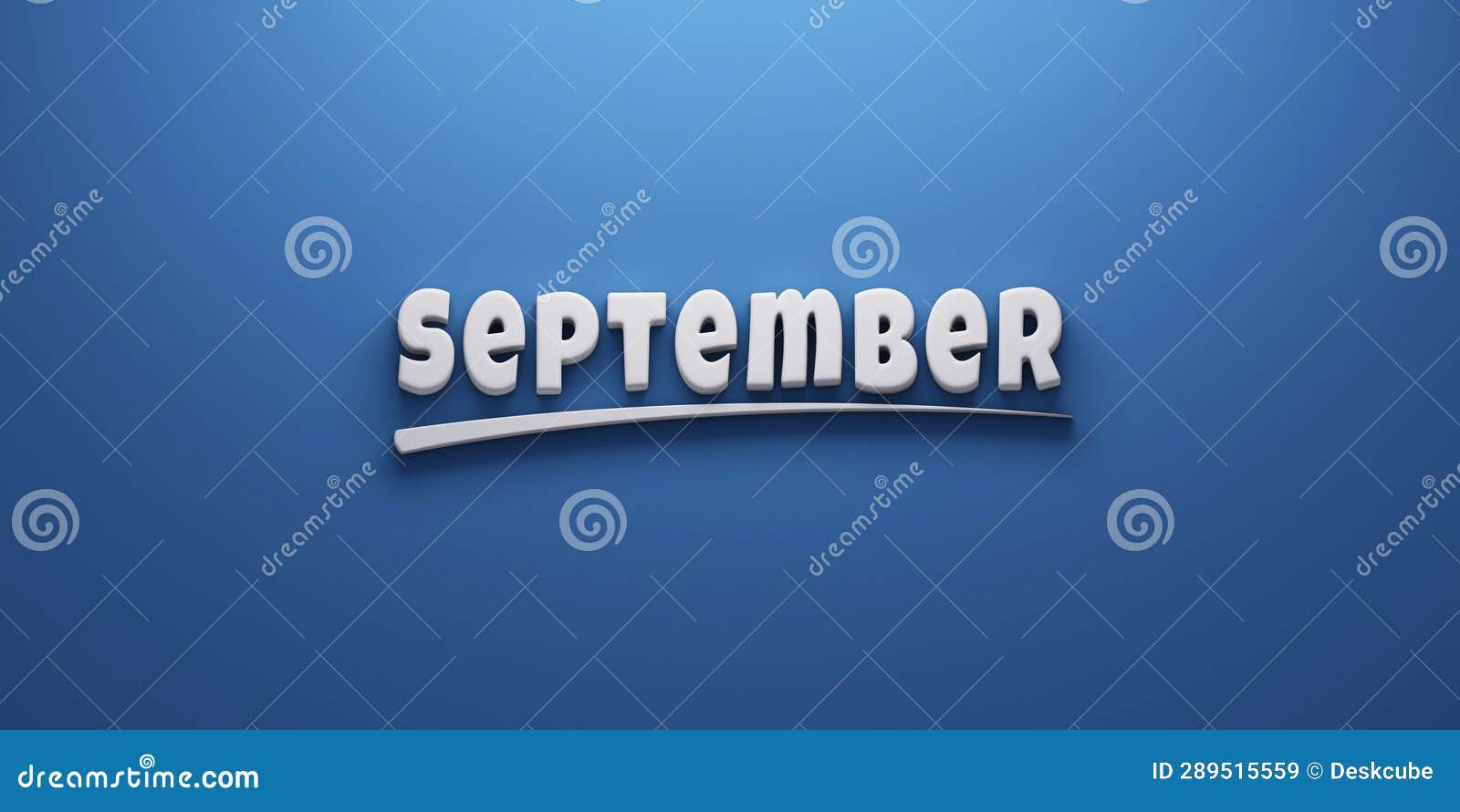 September Word Lettering in Classic Style, Representing the Arrival of ...