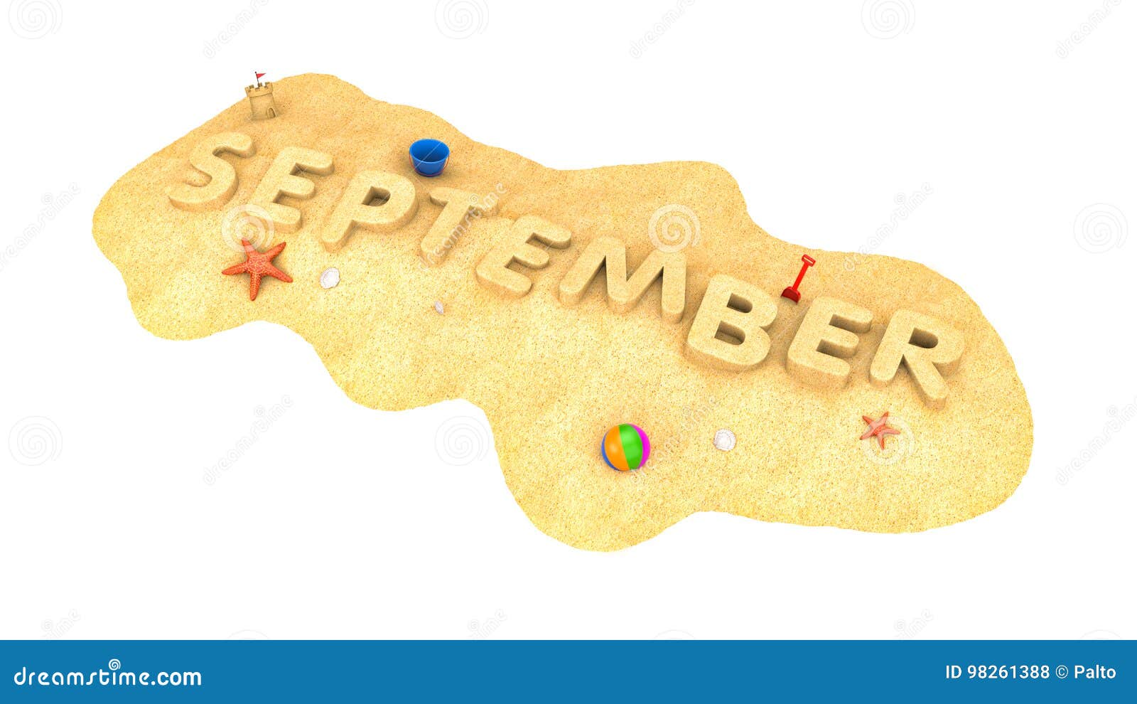 September - word from sand stock illustration. Illustration of mellow ...