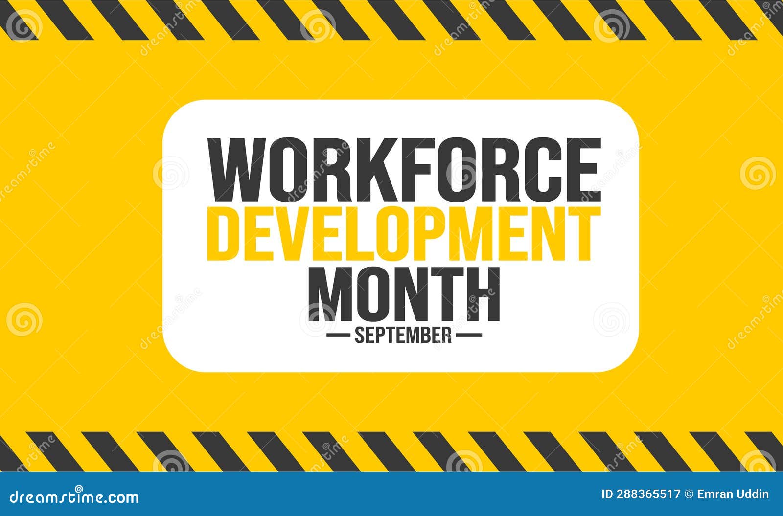 September is Workforce Development Month Background Template. Holiday ...
