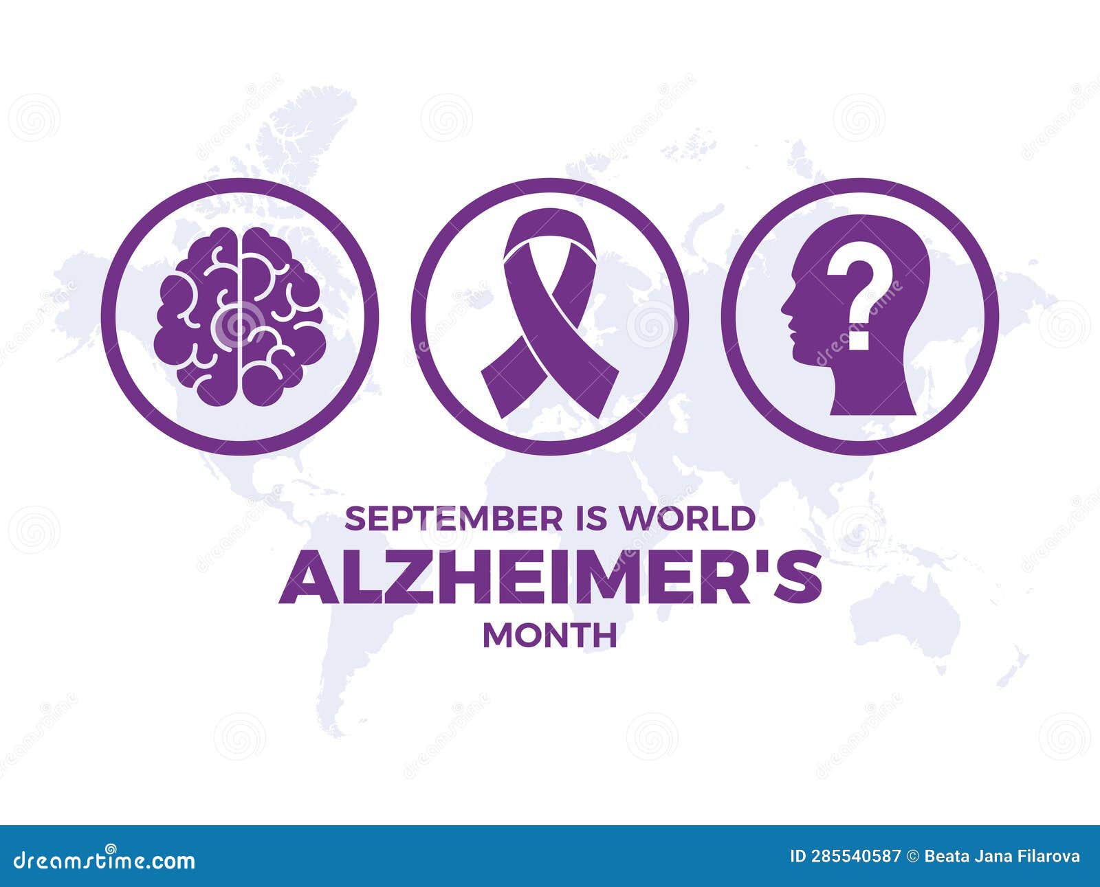 September Is World Alzheimer S Month Vector Illustration Stock