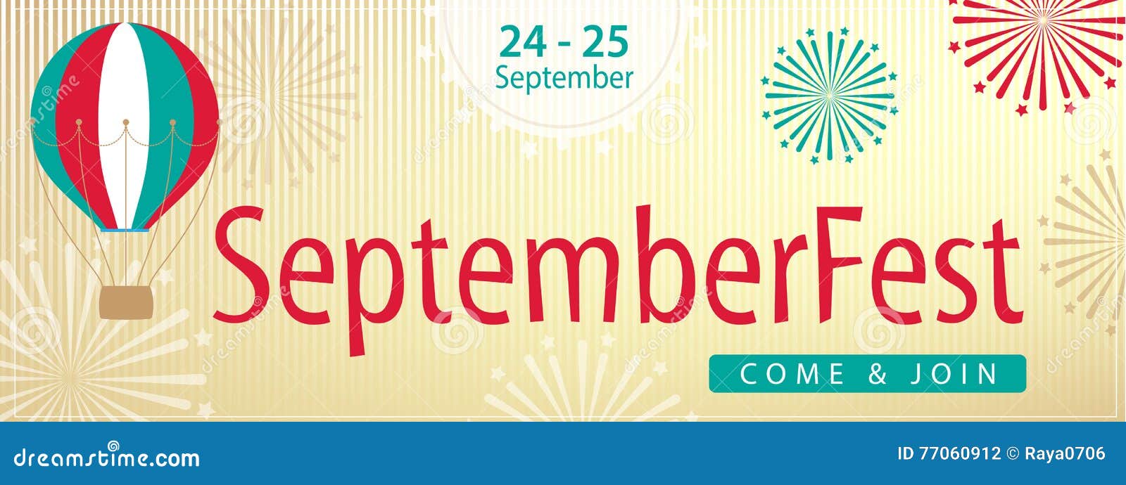 Septemberfest Celebration Banner Design. Stock Vector - Illustration of ...