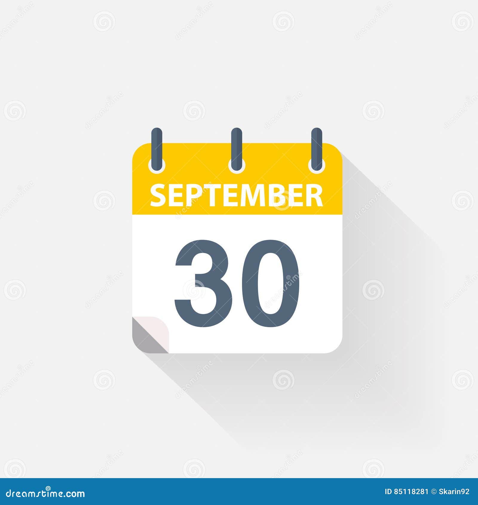 30 Septembre Icône De Calendrier Illustration Stock - Illustration du ...