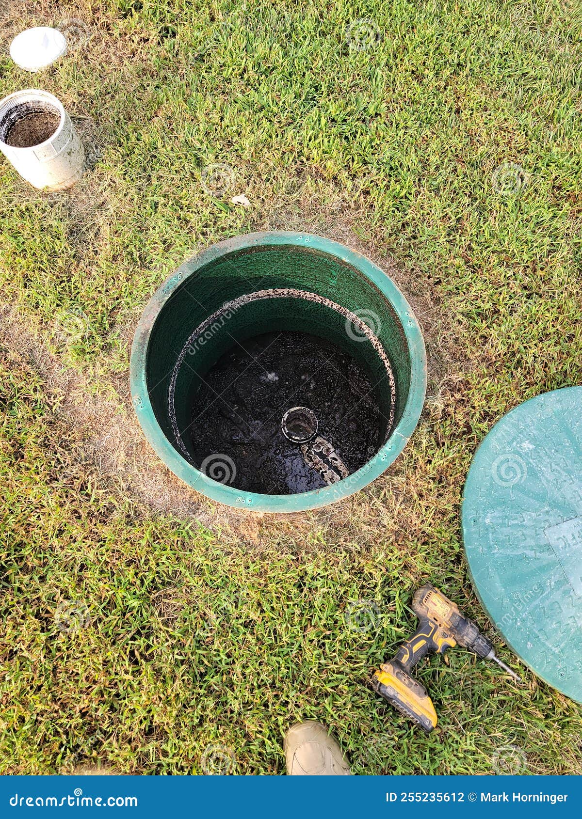 Septic system full stock photo. Image of waste, full - 255235612