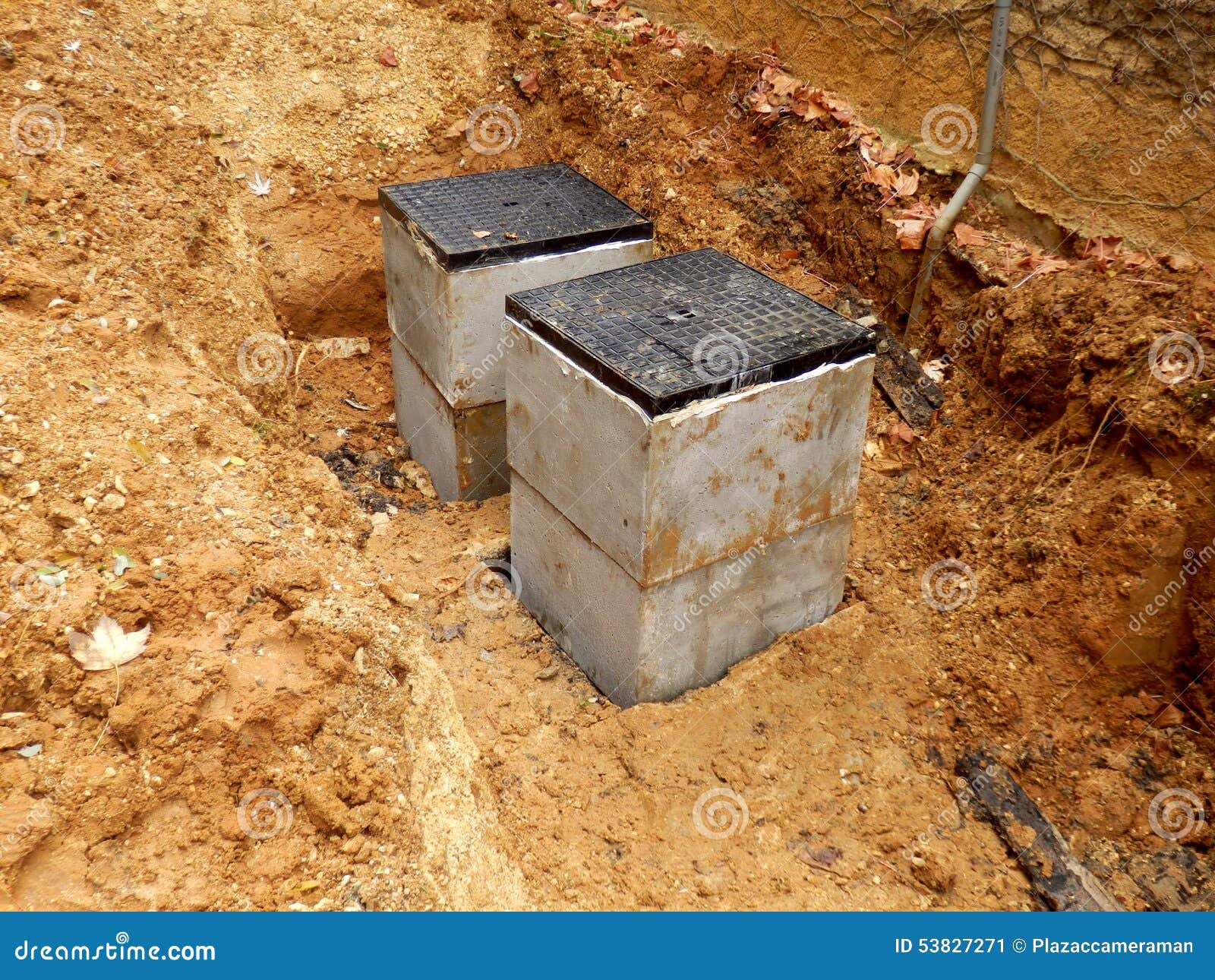 Septic Tank Inspection Hatch Stock Image - Image of equipment, filter ...