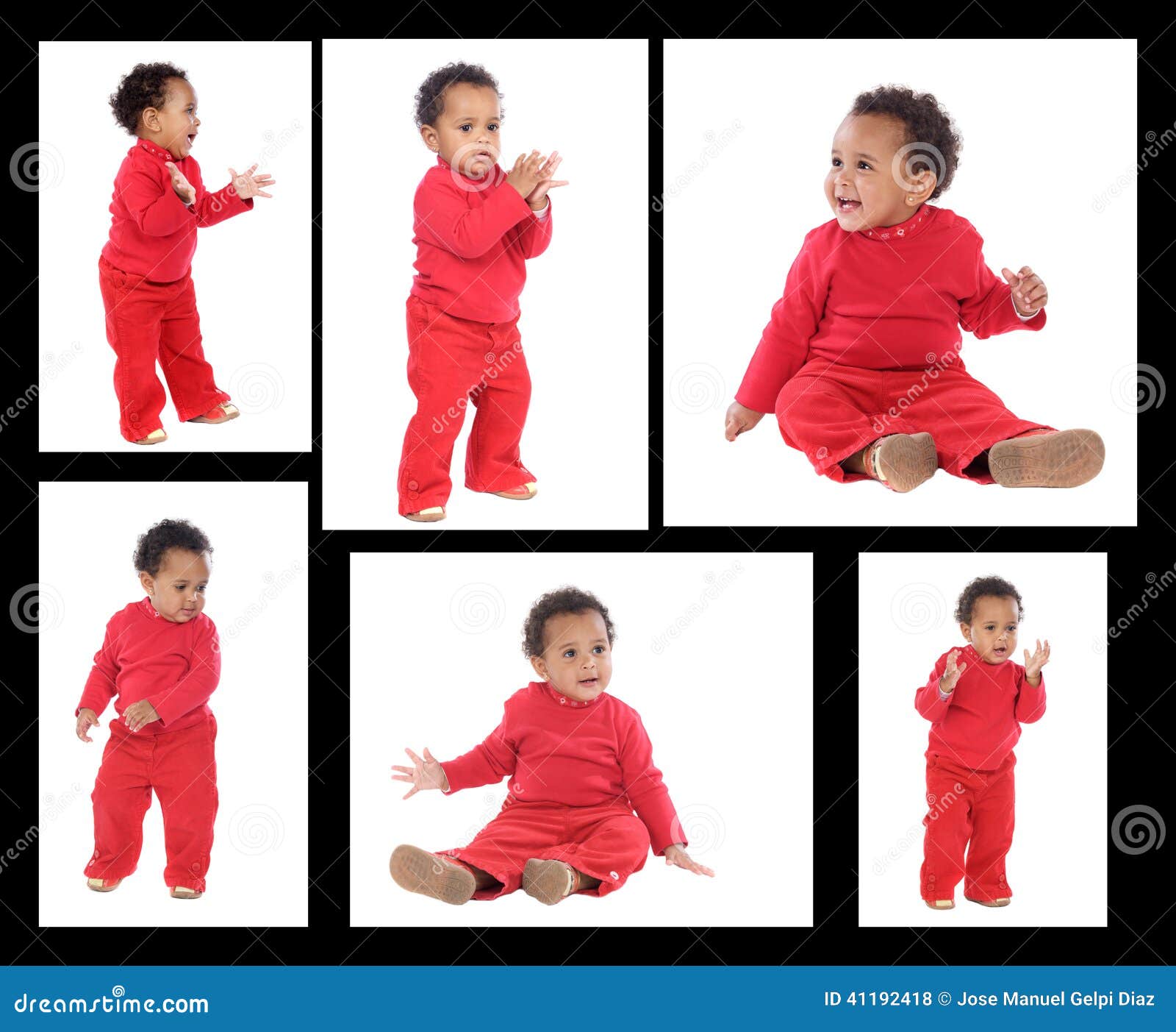 Sequence of a African Baby Standing Stock Photo - Image of stand ...
