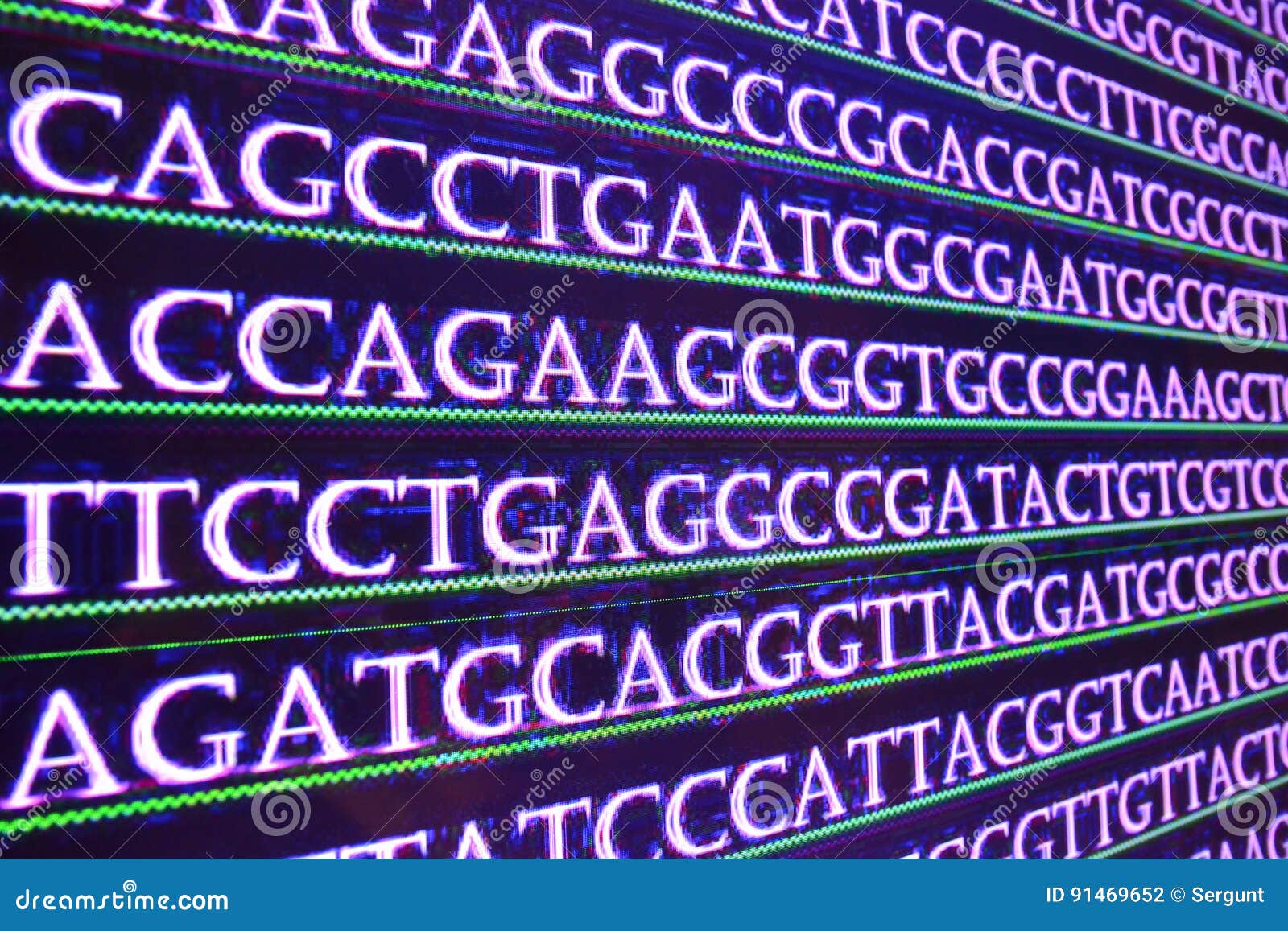Sequence DNA. stock photo. Image of medicine, biotechnology - 91469652