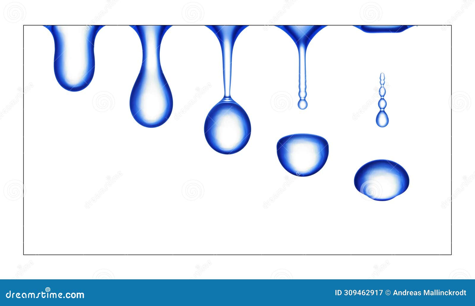 Sequence of a Drop of Water Stock Illustration - Illustration of flow ...