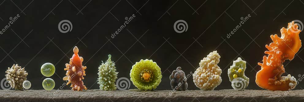 Sequence Showcasing Evolution of Bacteria through Distinct Forms and ...