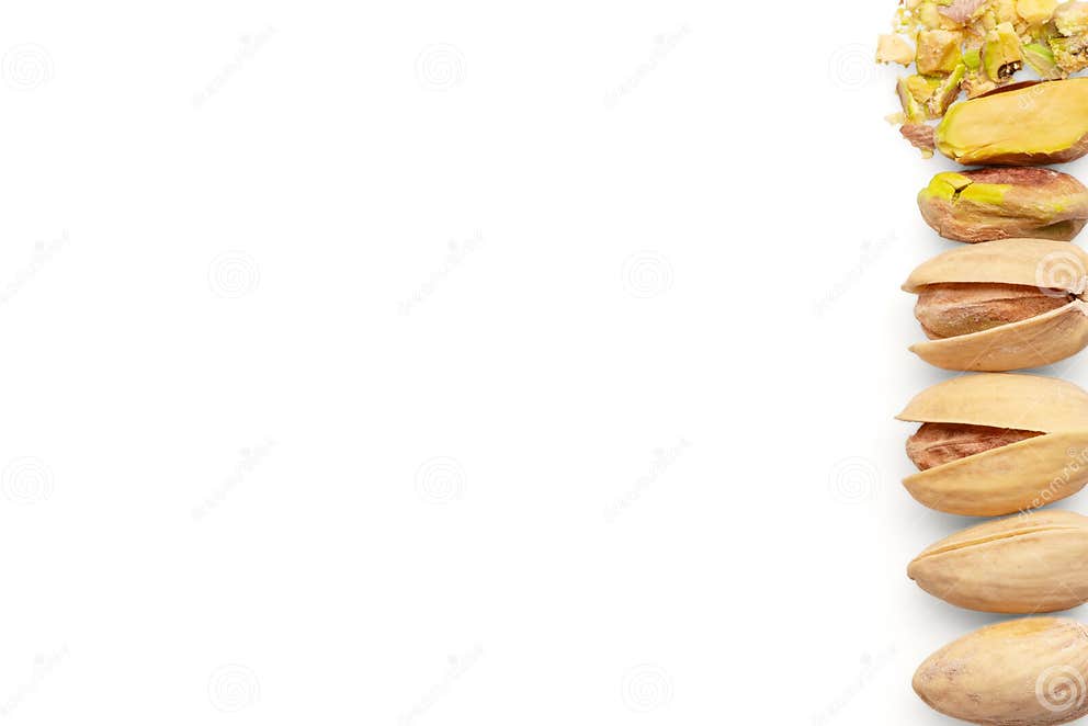 Sequence of Pistachio Nut Opening from Closed Shell To Crushed Nut ...