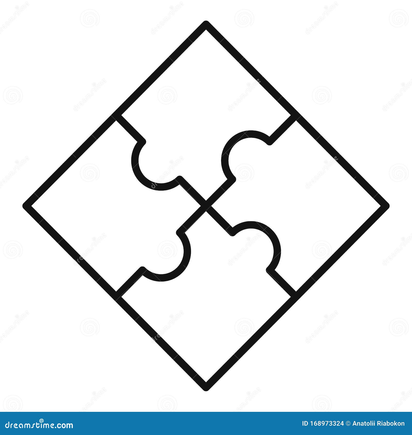 Sequence Puzzle Icon, Outline Style Stock Vector - Illustration of ...